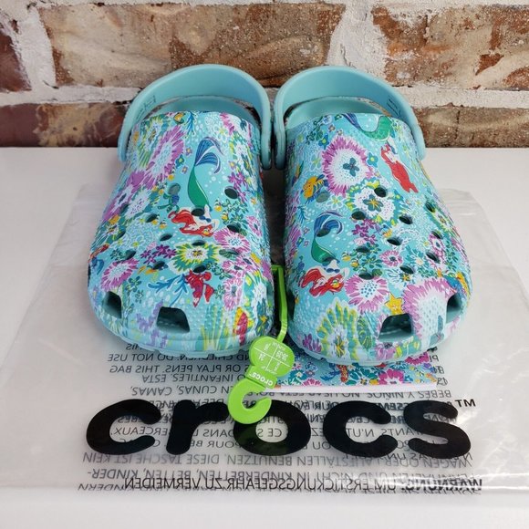CROCS | Shoes | Crocs Classic Disney Little Mermaid X Vera Bradley ...